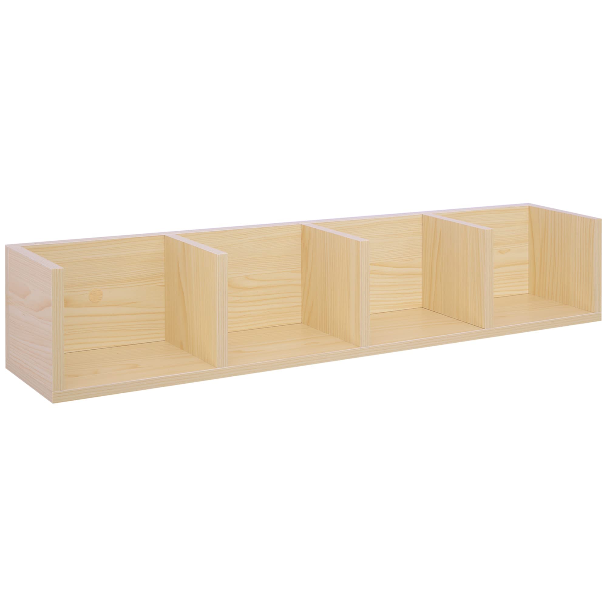 HOMCOM Wall Mount 84 CD / 56 DVD/Blu-ray/Media Storage Rack 4 Cubes ...