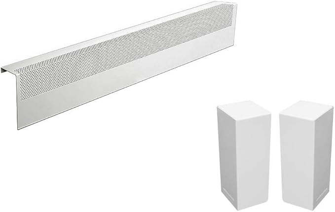 Baseboarders Basic Series 3 ft Galvanized Steel Easy Slip-On Baseboard ...