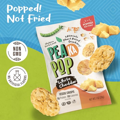 PeaKaPop Veggie Chips – Plant-Based, Healthy Veggie Crisps with Pea ...