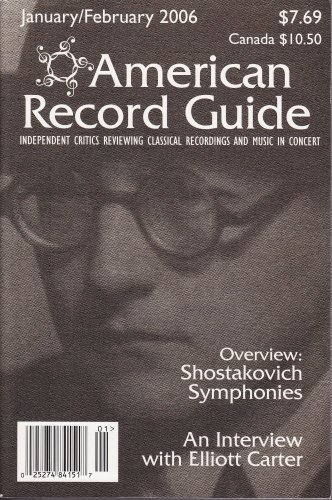 American Record Guide: January/February 2006: unknown author: Amazon ...