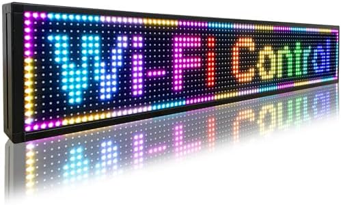 Amazon.com : LED sign OUTDOOR 40" x 14" WiFi P10 resolution, full LED ...