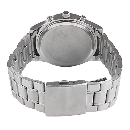 Cafuer® Branded Chronograph Look with Date Calendar Display Stainless ...