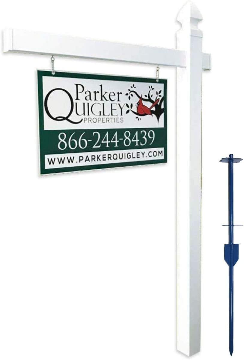 Amazon.com : SUFUS Vinyl PVC Real Estate Sign Post 6' Tall (4"x 4"x 72 ...