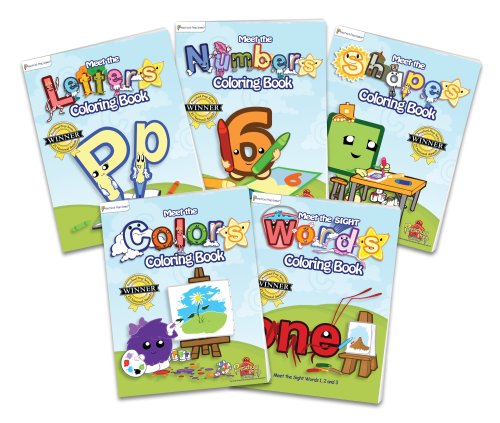Buy Preschool Prep Coloring Book Pack - 5 Coloring Books (Meet the ...
