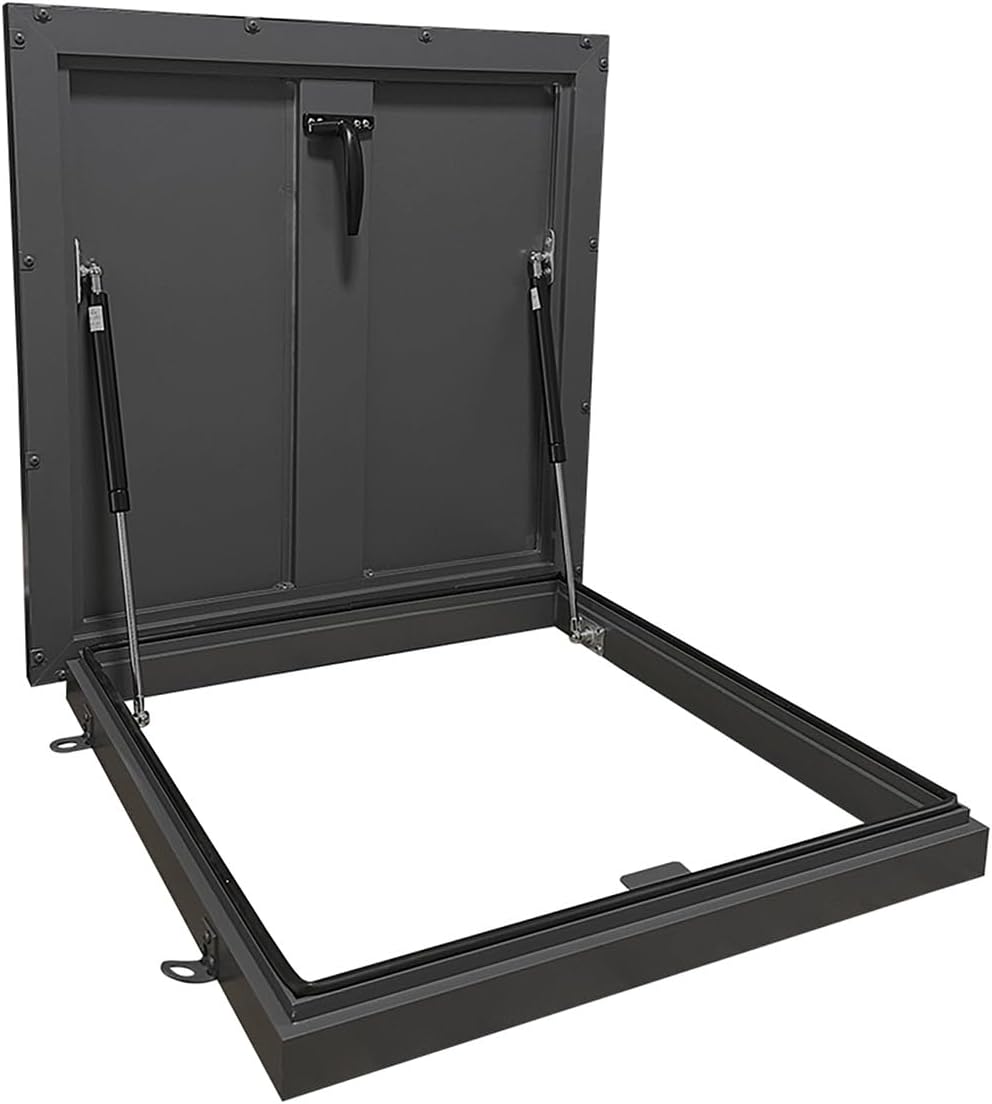 Powder Coated Steel Security Door A Lockable Rooftop Safety Hatch with ...