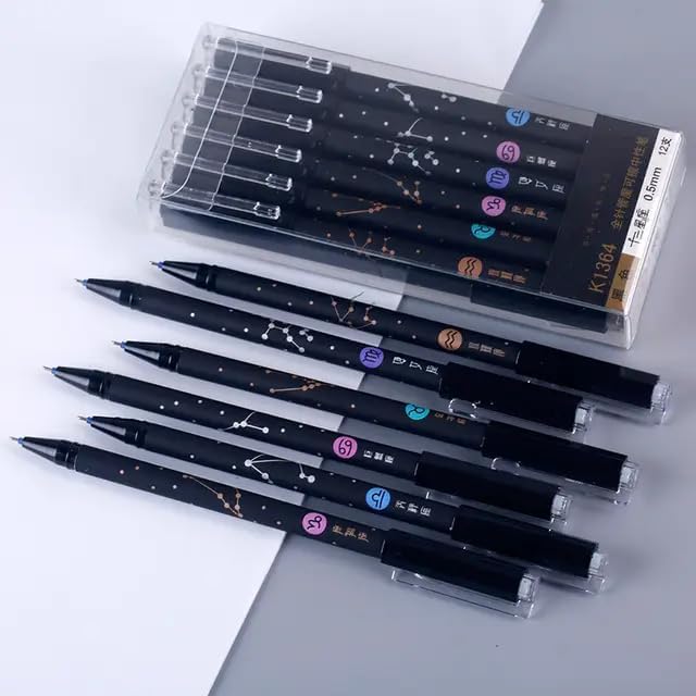 SHAKTISM Erasable Constellation Star Galaxy Printed Zodiac Gel Pens 0 ...