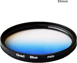 55mm Color Graduated Blue Gradual Colour Filter Lens Filter For Canon ...