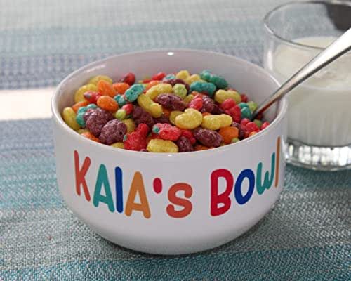 Amazon.com: Customizable Kids Snack Bowl - Durable Ceramic with ...