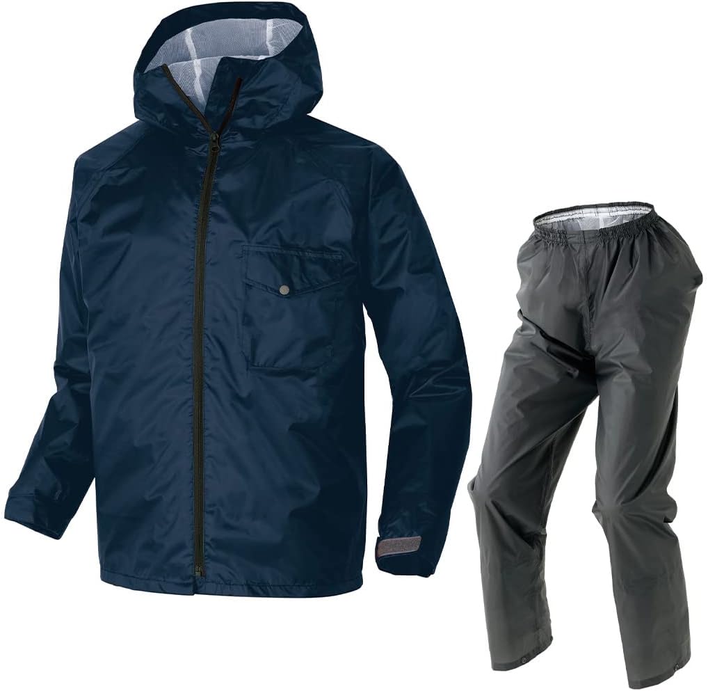 Amazon.co.jp: レインスーツ AZ-56207 男女兼用 上下セット アイトス 裾丈調節可能 耐水圧10,000mmH2O 防水 ...