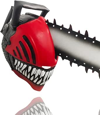 Amazon.com: VYStaveral Chainsaw Man Mask Anime Cosplay Halloween ...