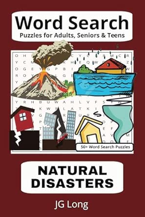 Natural Disasters Word Search Puzzle Book: Easy to Read Print. Great ...