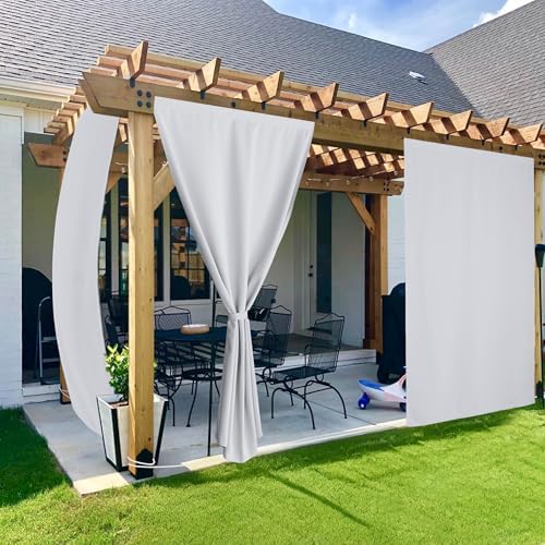 Amazon.com : NICETOWN Outdoor Curtains for Patio Waterproof 2 Panels ...