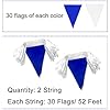 Amazon.com: LoveVC 100 Feet Blue White Pennant Banner Flags String ...