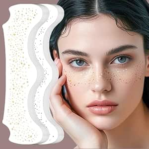 Amazon.com : 24pcs Glitter Freckles Face Tattoo, Gold & Silver Sparkle Freckles Kit, Face ...