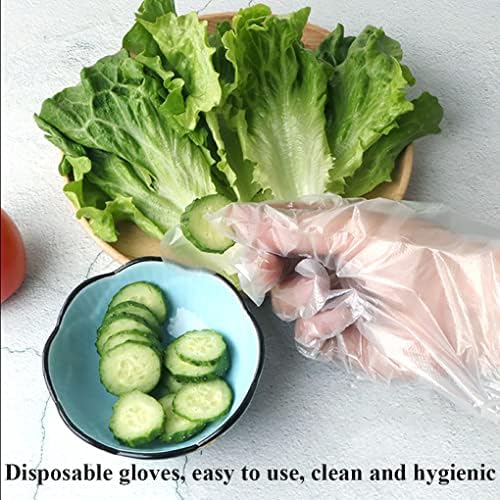 500 PCS Disposable Food Prep Gloves - Plastic Food Safe Disposable ...