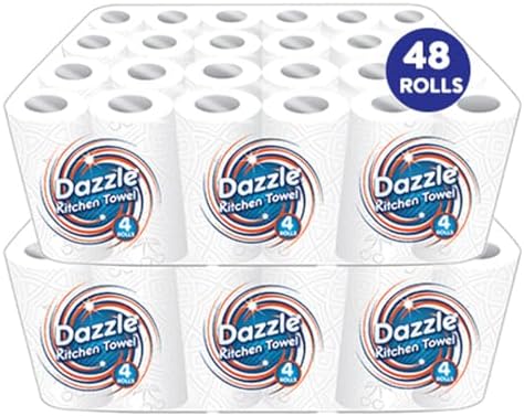Dazzle Super Absorbent Kitchen Towel Rolls-2-Ply Super Absorbent ...