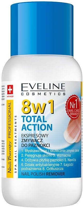 Eveline Cosmetics Total Action Acetone Free 8 in 1 Nail Cleaner 150ml ...
