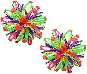 2 X Expandable Breathing Ball Colorful Plastic Expanding Magic Ball ...