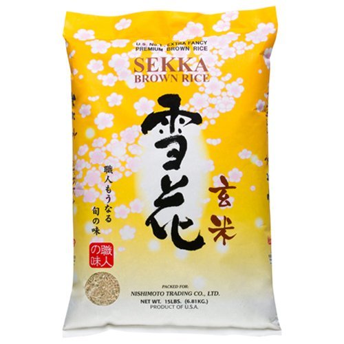 Amazon.com : Sekka Extra Fancy Premium Grain Brown Rice - 15lb (Brown ...
