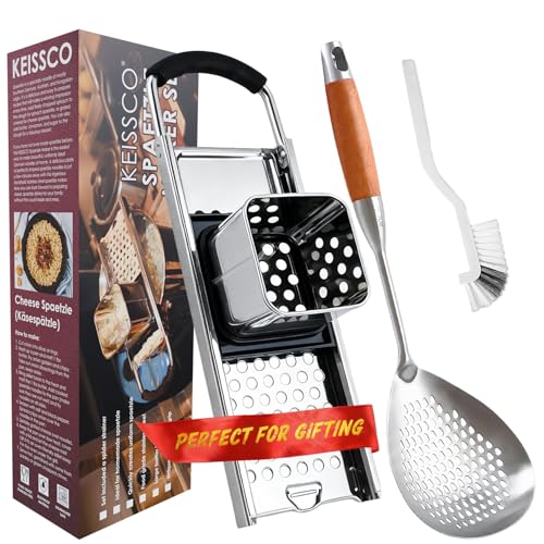 KEISSCO Stainless Steel Spaetzle Maker with Comfort Grip Handle Review ...