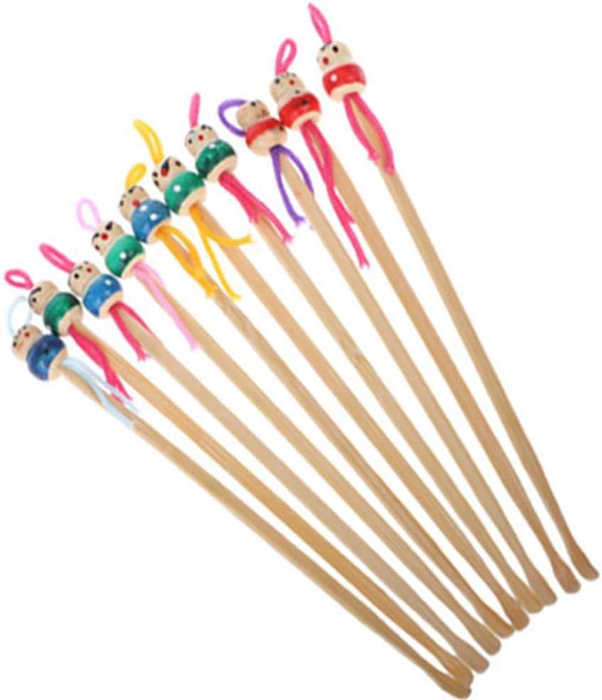 Amazon.com: 10 Pcs Bamboo Ear Cleaner Ear Picker with Cute Doll Decor ...