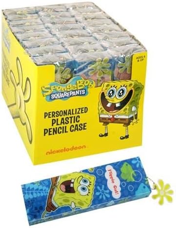 Spongebob Plastic Sliding Pencil Holder Case with Dangle Charm : Amazon ...