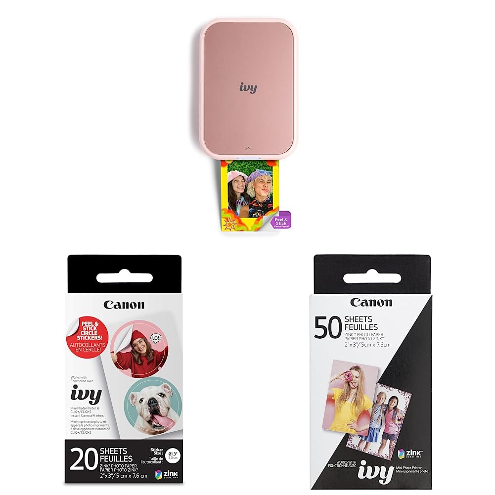 Amazon.com: Canon Ivy 2 Mini Photo Printer, Print from Compatible iOS ...