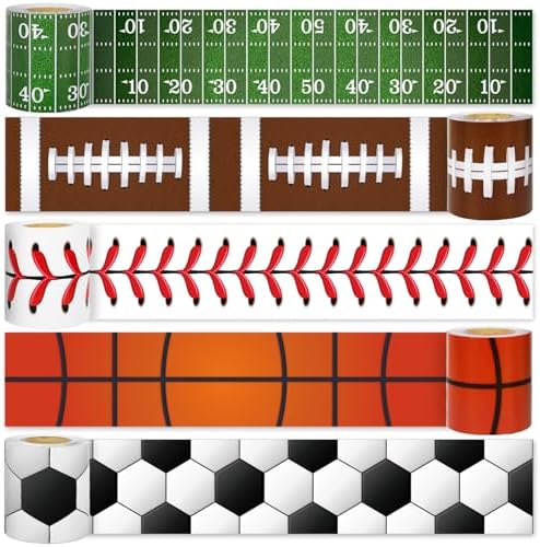 Amazon.com : Whaline 164ft Sport Theme Bulletin Board Borders Football ...