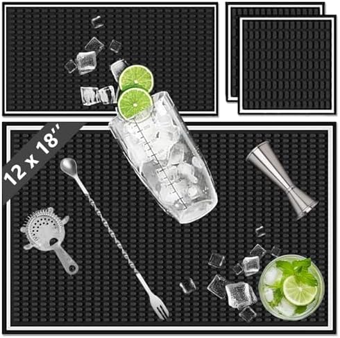 KEMIGO 4 PCS Tapete para Barra, Alfombrillas Antideslizantes de Goma ...