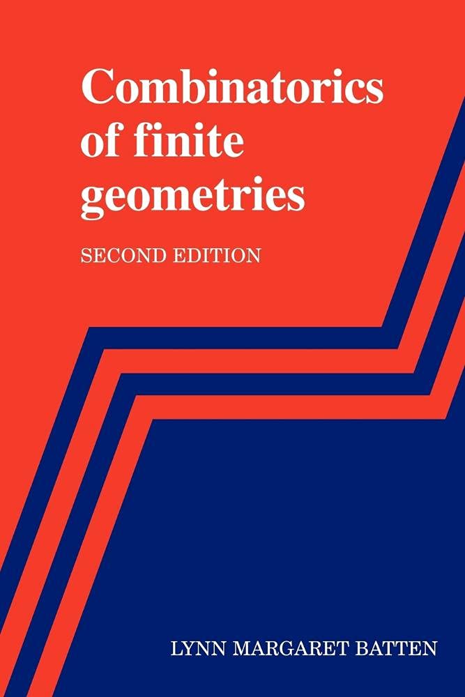 Amazon.com: Combinatorics of Finite Geometries: 9780521599931: Batten ...