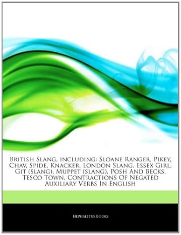 Amazon | Articles on British Slang, Including: Sloane Ranger, Pikey ...