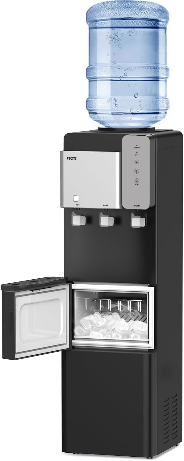 Amazon.com: VECYS Water Dispenser Cooler with Ice Maker, 27LBS Daily ...