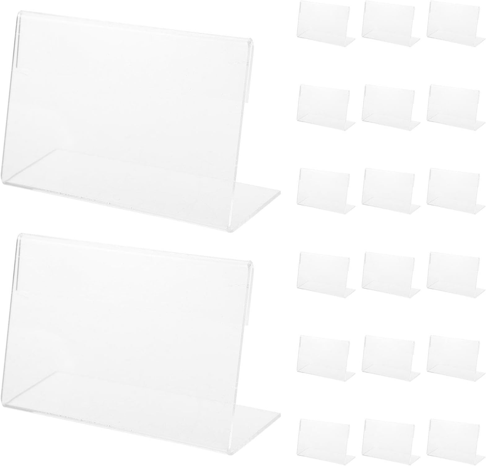 VILLCASE Clear Sign Display Holder, Acrylic Shelf Label Holder, Clip on ...