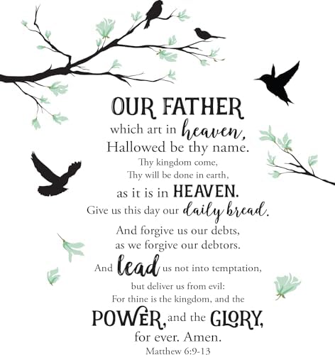 Amazon.com: The Lord's Prayer Bible Wall Decal Our Father Vinyl Wall ...