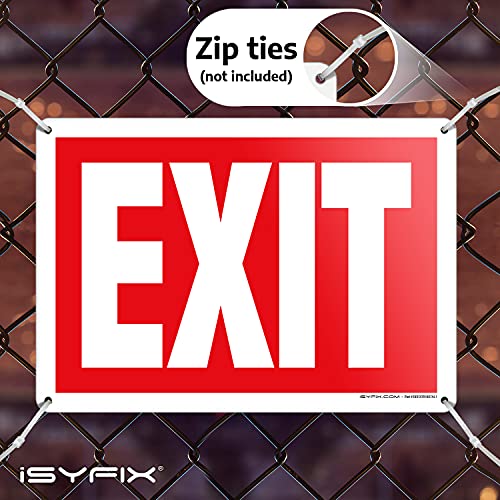 Snapklik.com : iSYFIX Exit Sign 1 Pack 10x7 Inch 100% Rust Free .040 ...
