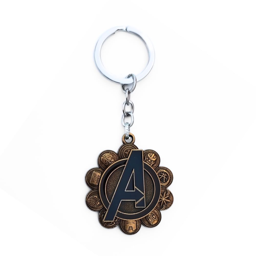 Marvel Avengers A Logo Rotating Revolving Spinning Keychain Metal ...