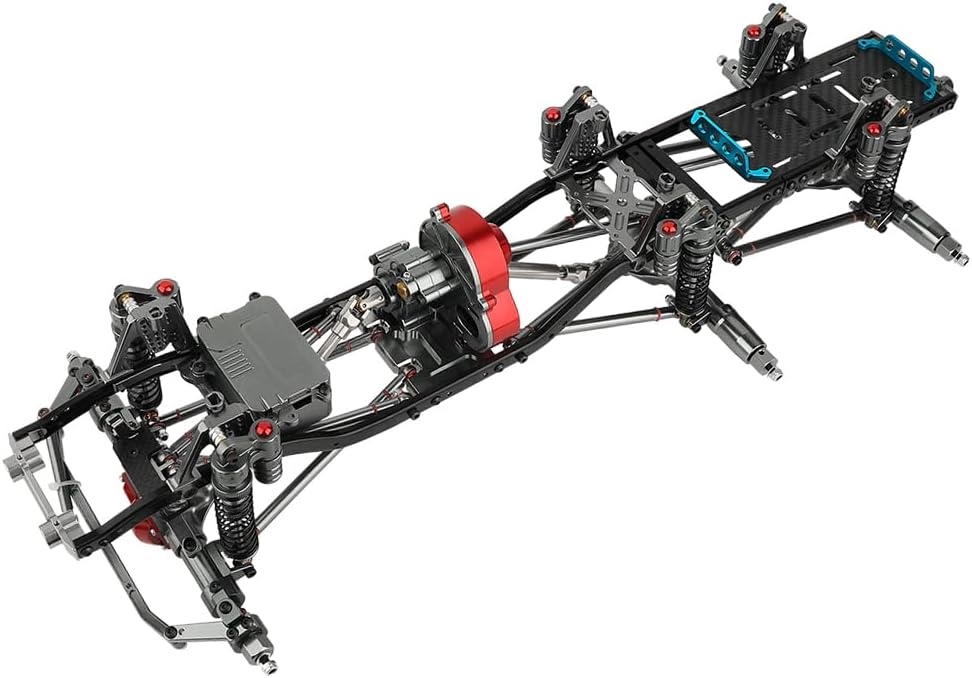 ZXYRC 450mm Wheelbase 6x6 Chassis Frame Set with Transmission Front ...