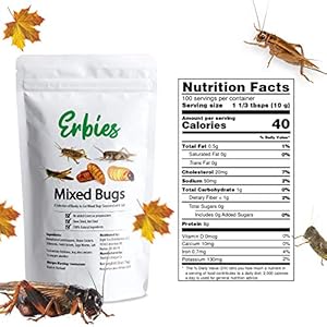 Erbies Edible Bug Mixed Trail Mix, 15g Bag, Seasoned and Crunchy ...