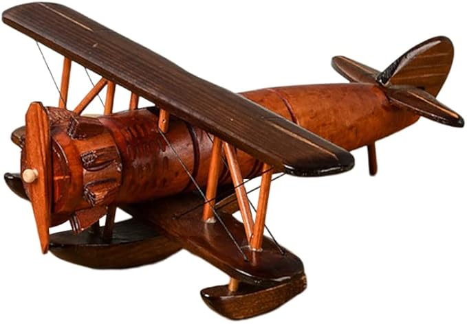 Amazon.com: Katutude Retro Aircraft Handicraf Wooden Airplane Model ...