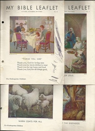 My Bible Leaflet for Kindergarten Children - 4 issues from 1946: Graded ...