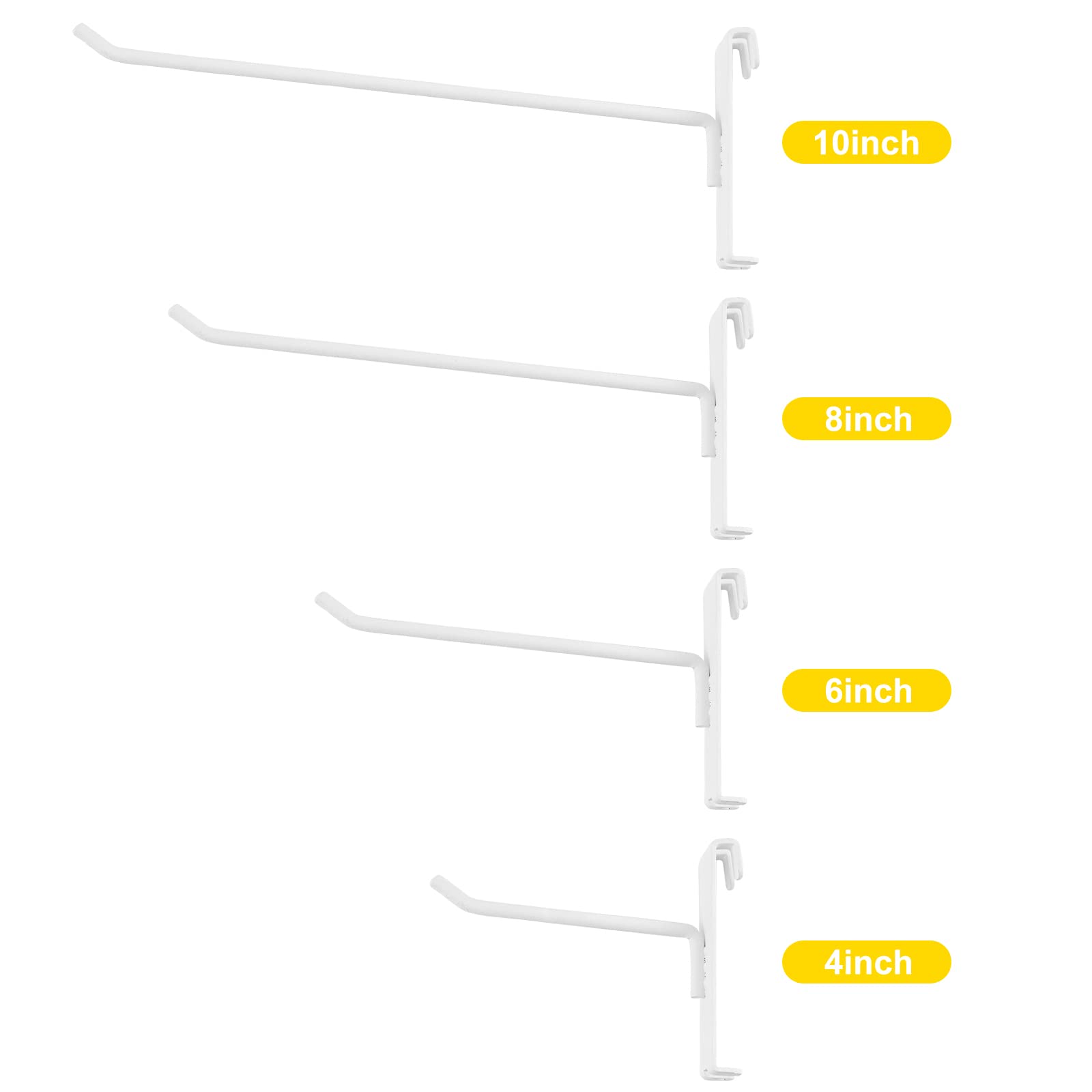 Snapklik.com : Polmart 6 Heavy Duty White Gridwall Panel Hooks