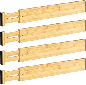 Amazon.com: Generic Bamboo Drawer Dividers Organizers, Drawer ...