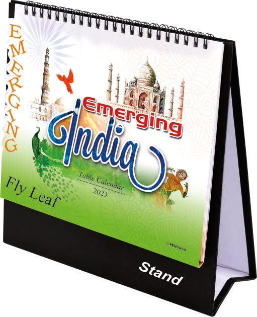 Printman Designer Paper Die Cut Emerging India Table Calendar, Desktop ...