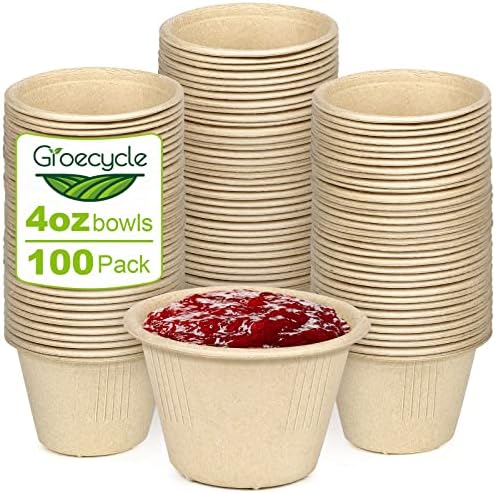 Amazon.com: Gere Disposable Testing Cup Bowls,100 Pack, 2 oz, Natural ...