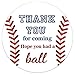 Amazon.com: 50 Baseball Stickers, Baseball Birthday Party Favor Thank ...