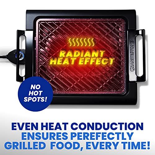 Granitestone Indoor Electric Smoke-Less Grill with Cool-touch handles ...