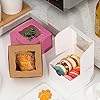 Amazon.com: Bekoetoz 100Pcs Paper Cookie Boxes With Window Small Bakery ...