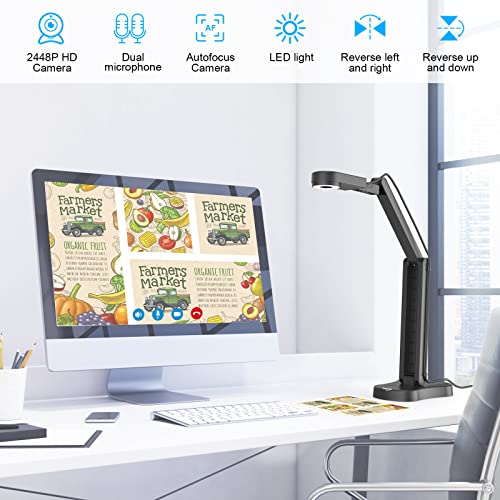 PAKOTOO 8MP USB Visualiser & Document Camera for Teacher and Classroom ...