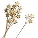 Amazon.com: Pack of 6 Gold Glittered Star Picks - Sparkly Golden Star ...