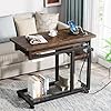Amazon.com: Tribesigns Small Portable Desk with Power Outlet, Height ...